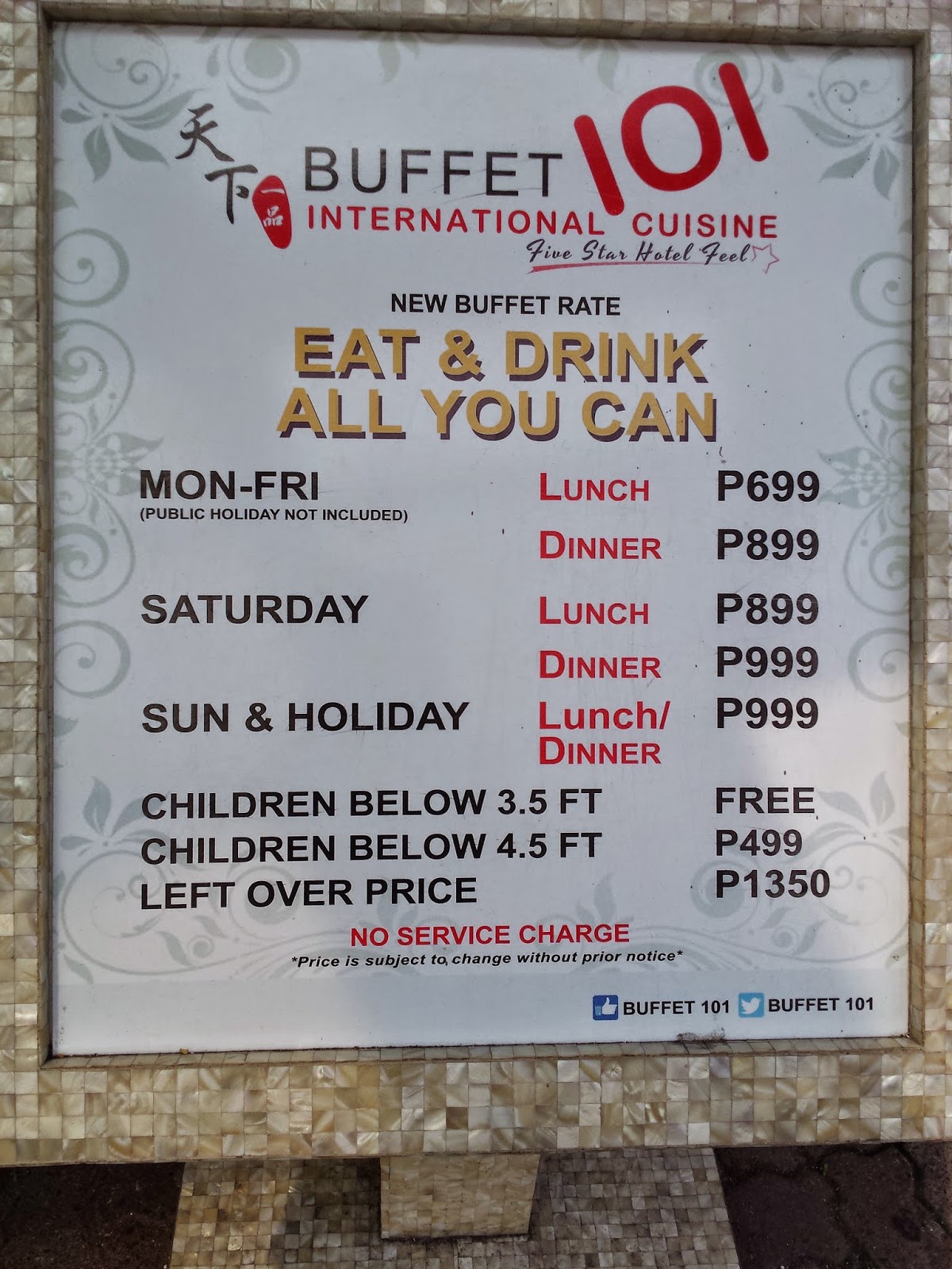 Baby Neo's Mama: Post Birthday Celebration at Buffet 101