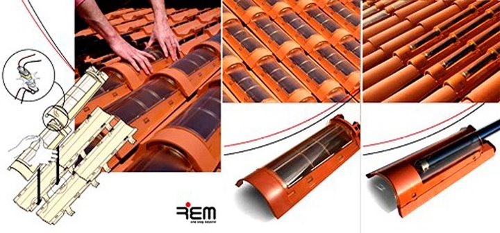 Tejas solares para producir energía renovable y sostenible
