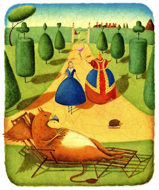 çizgili masallar: Alice's Adventures in Wonderland by Alison Jay