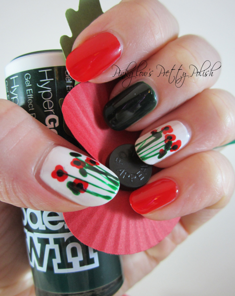 Pinkglow's Pretty Polish | UK Nail Art Blog: Remembrance Day Poppy Nail Art
