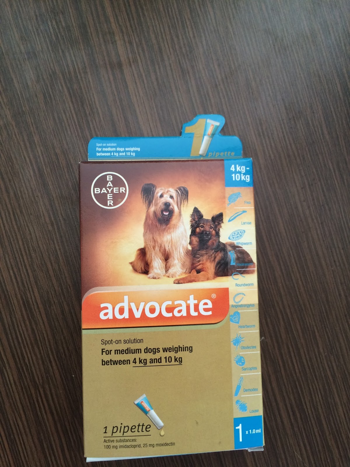 ADVOCATE (Obat kutu, jamur, & cacing untuk Anjing) ~ Rayrainbow Petshop