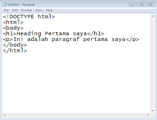 membuat html sederhana dengan notepad - Hafidshare