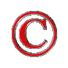 Red copyright symbol animated gif