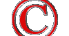Red copyright symbol animated gif