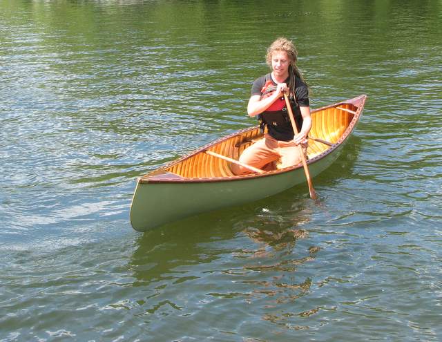 Great canadian wooden canoe ~ Go boating