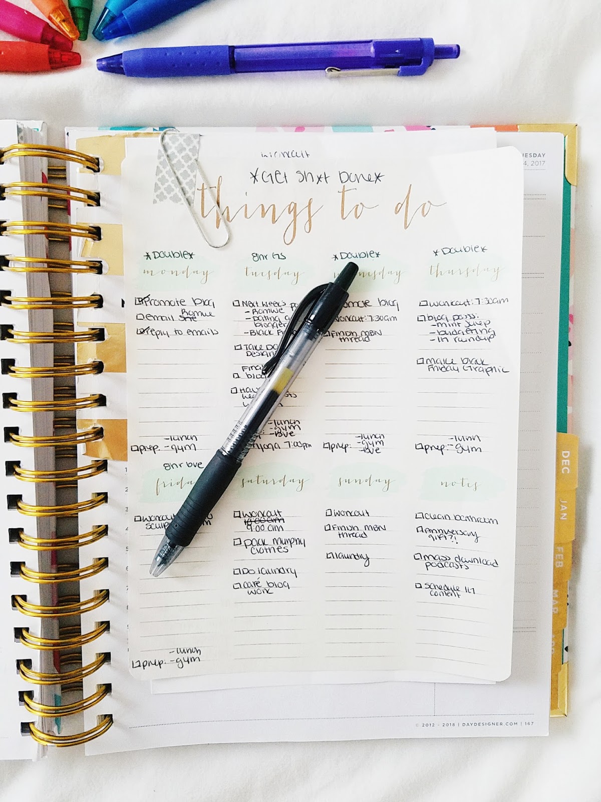 How I Organize my Day Designer [ The Daily Amy ]