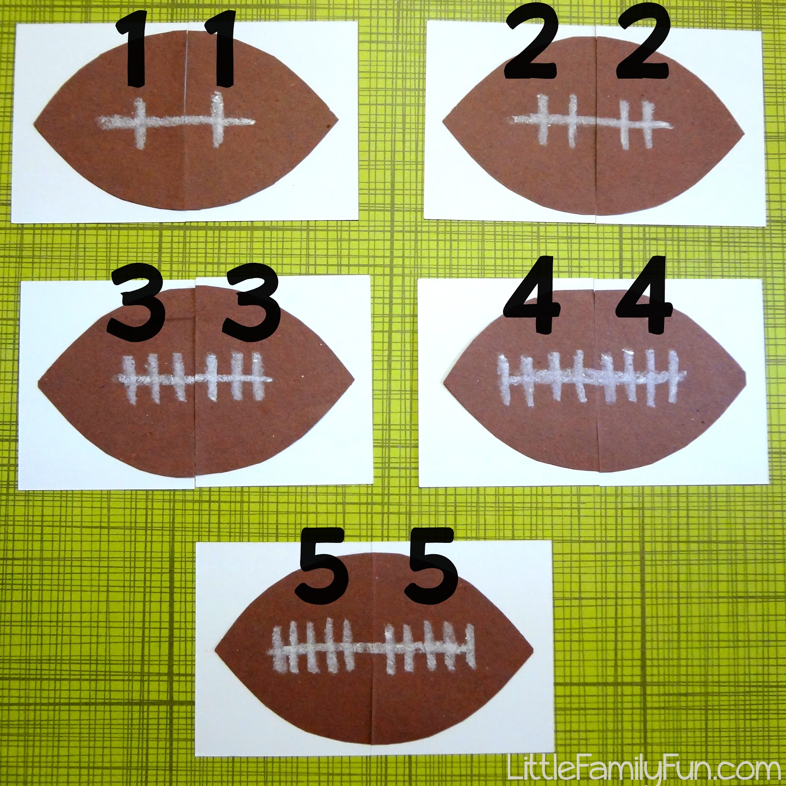 Little Family Fun: Football Laces Counting Game
