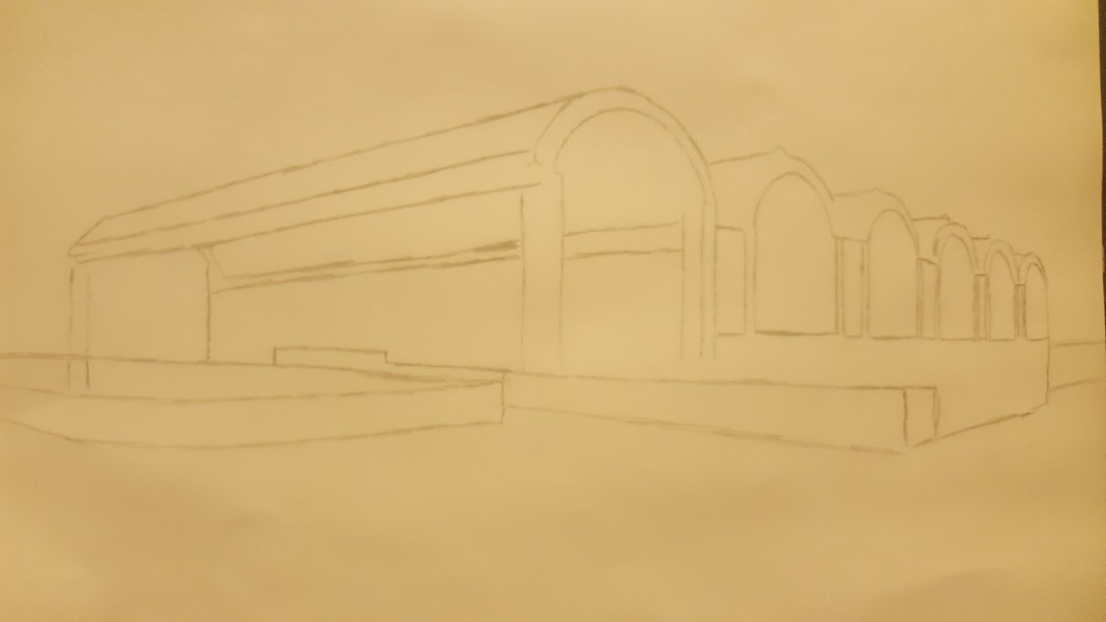 Kimbell Art Museum : Drawing of the Kimbell Museum