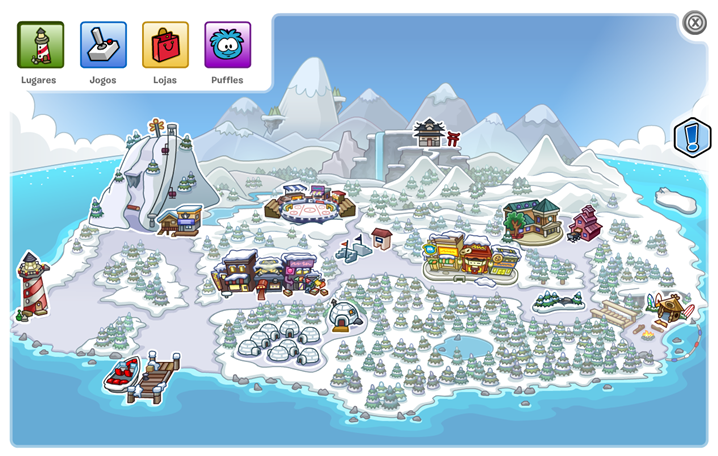 Club Penguin - Locations with map Quiz - By laurafffonseca