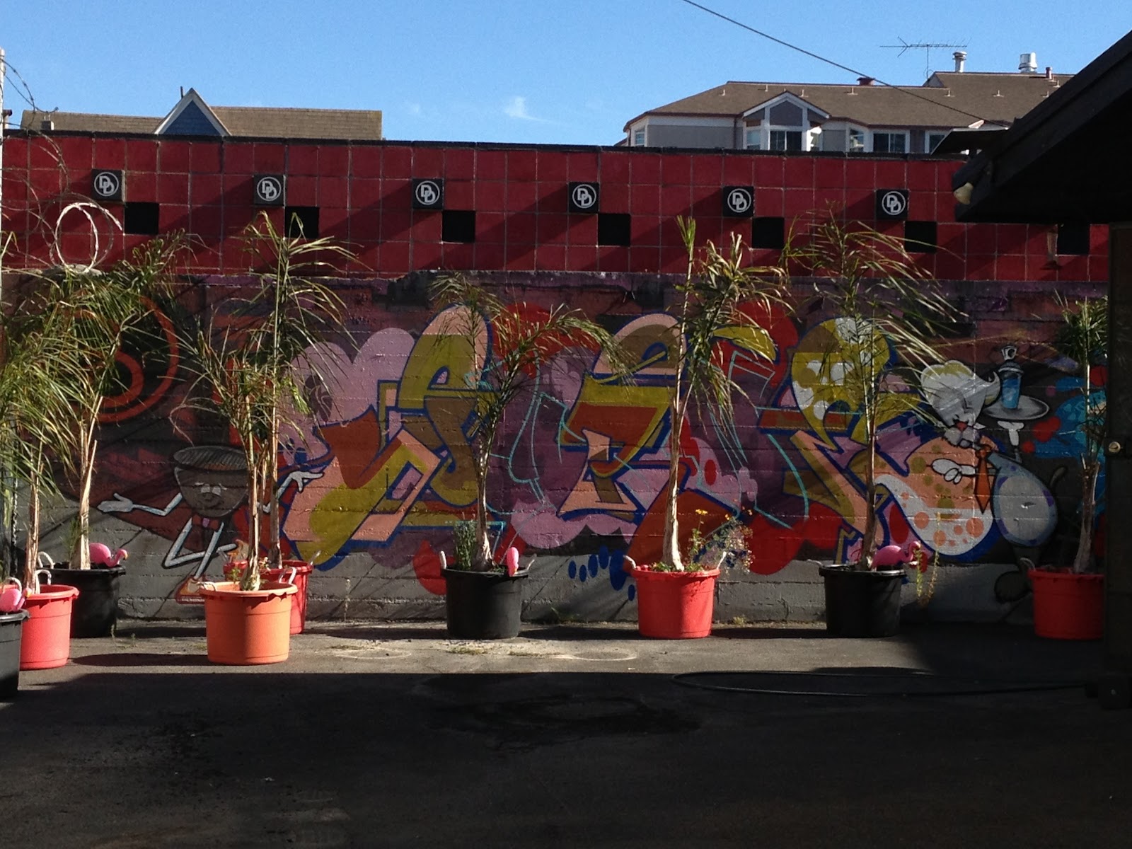 Oakland Street Art and Graffiti: Double D BBQ - Lake Merrit Blvd