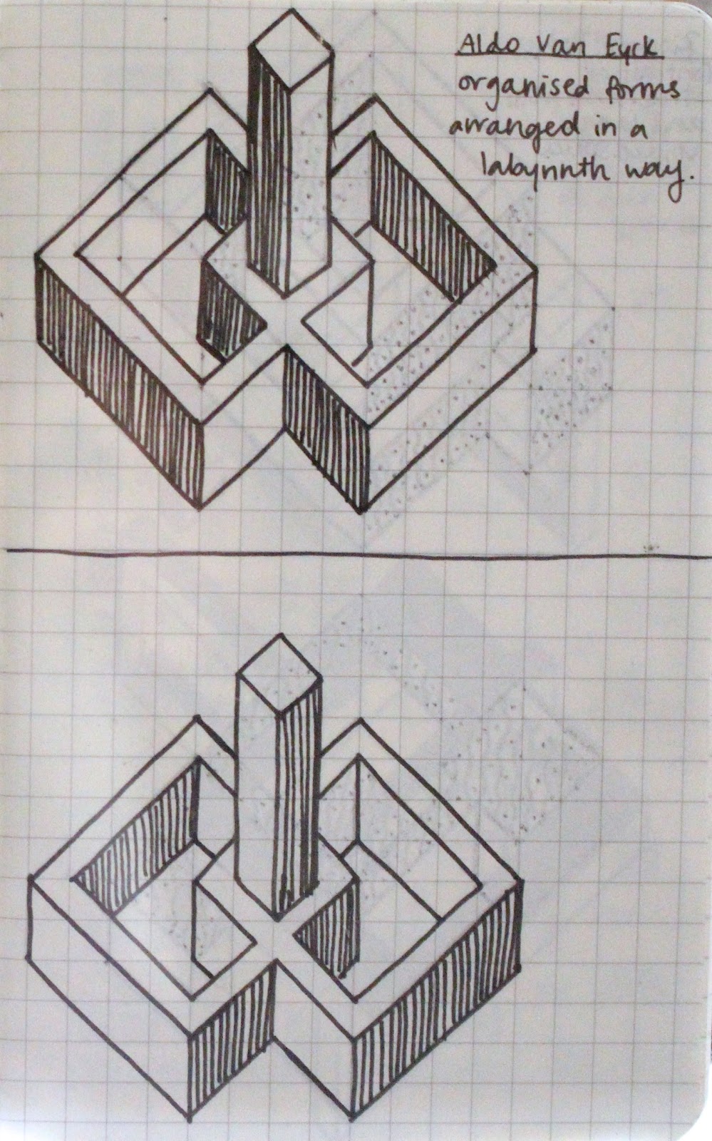 Lillian Xue: Project 2: Axonometric #4 on Sketchup