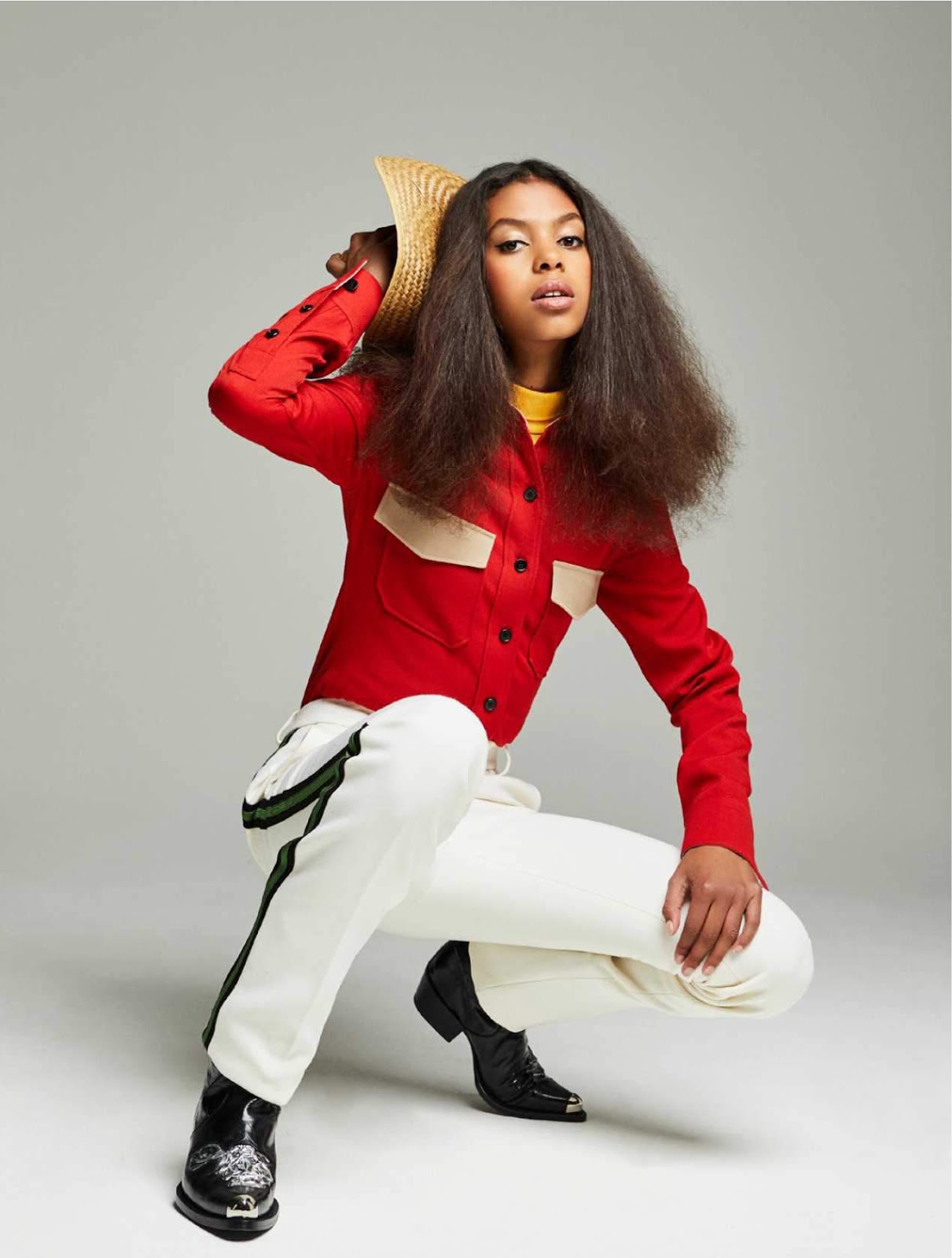 Alyssa Traore in Elle Netherlands August 2017 by Justine Leenarts