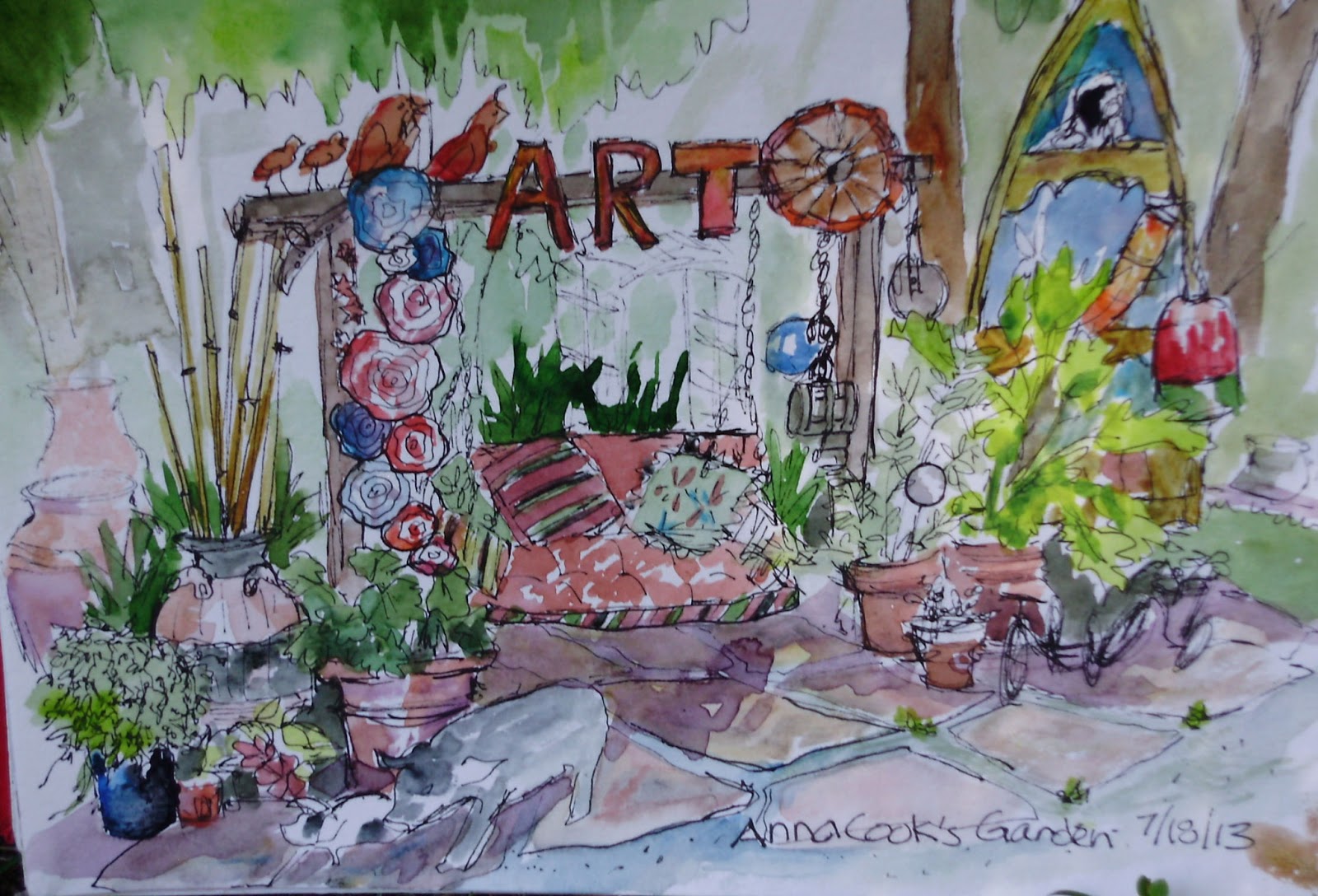 Paintsites Blog: Anna Cook's "La Casa De Las Campanas" Mexican Garden ...