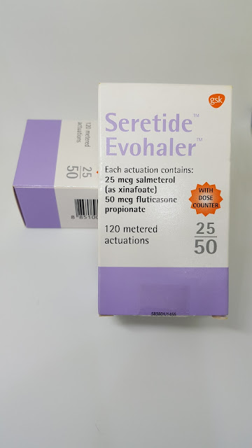 ยาพ่นคอขยายหลอดลม,ครอบหลอดสีม่วง,Seretide Evohaler,gsk Glaxo S..และ ...