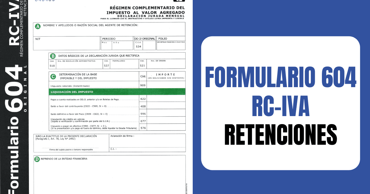 ¿Qué es el Formulario 604 y como debe ser llenado? - Contador Profesional