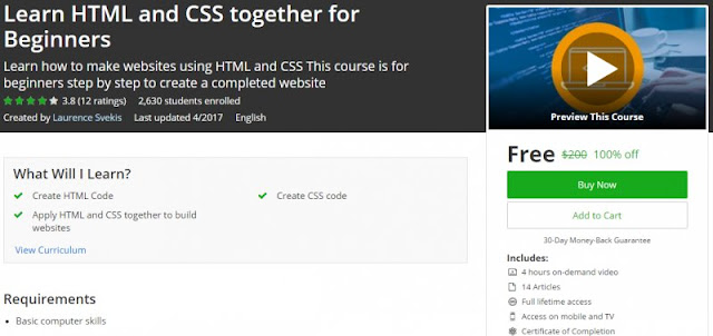100 Off Learn Html And Css Together For Beginners Worth 200 Onlinecouponscourse