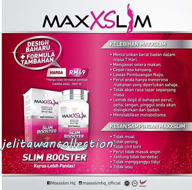 IDABEAUTYSHOP BORONG MURAH 013-6782195: BARU!! MAXXSLIM BOOSTER PIL ...