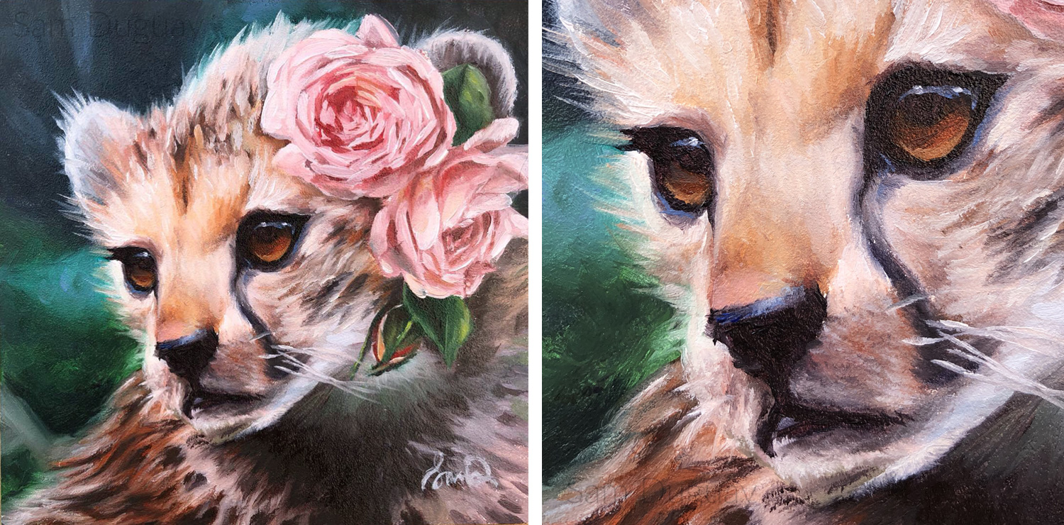 Art Series #18 - "Cheetah Cub" Oil Painting & Chat | The Creative Glow ...