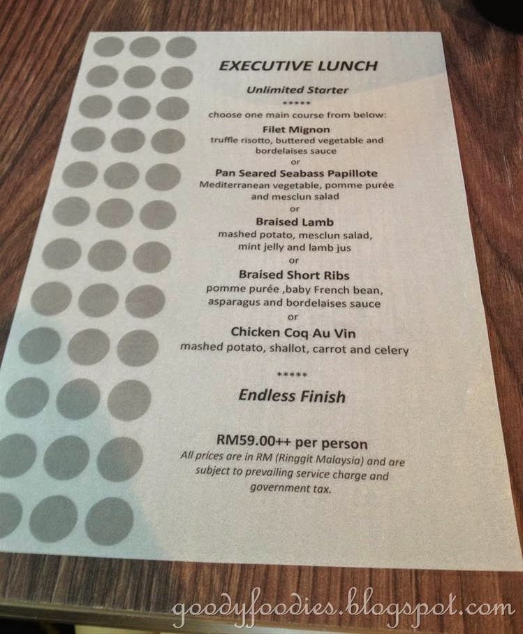 GoodyFoodies: Business Executive Lunch @ Gobo Upstairs, Traders Hotel, KL