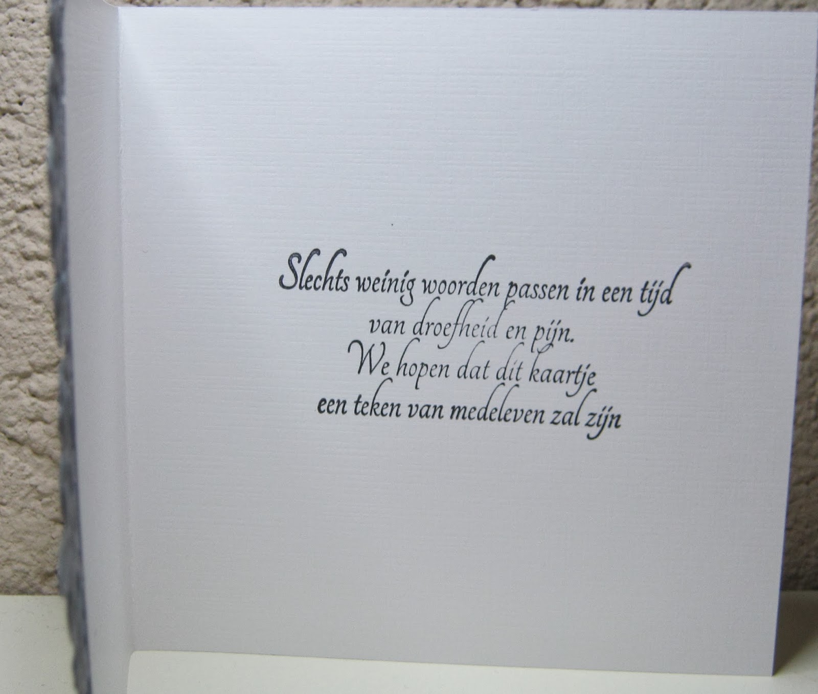 Condoleancekaart Tekst