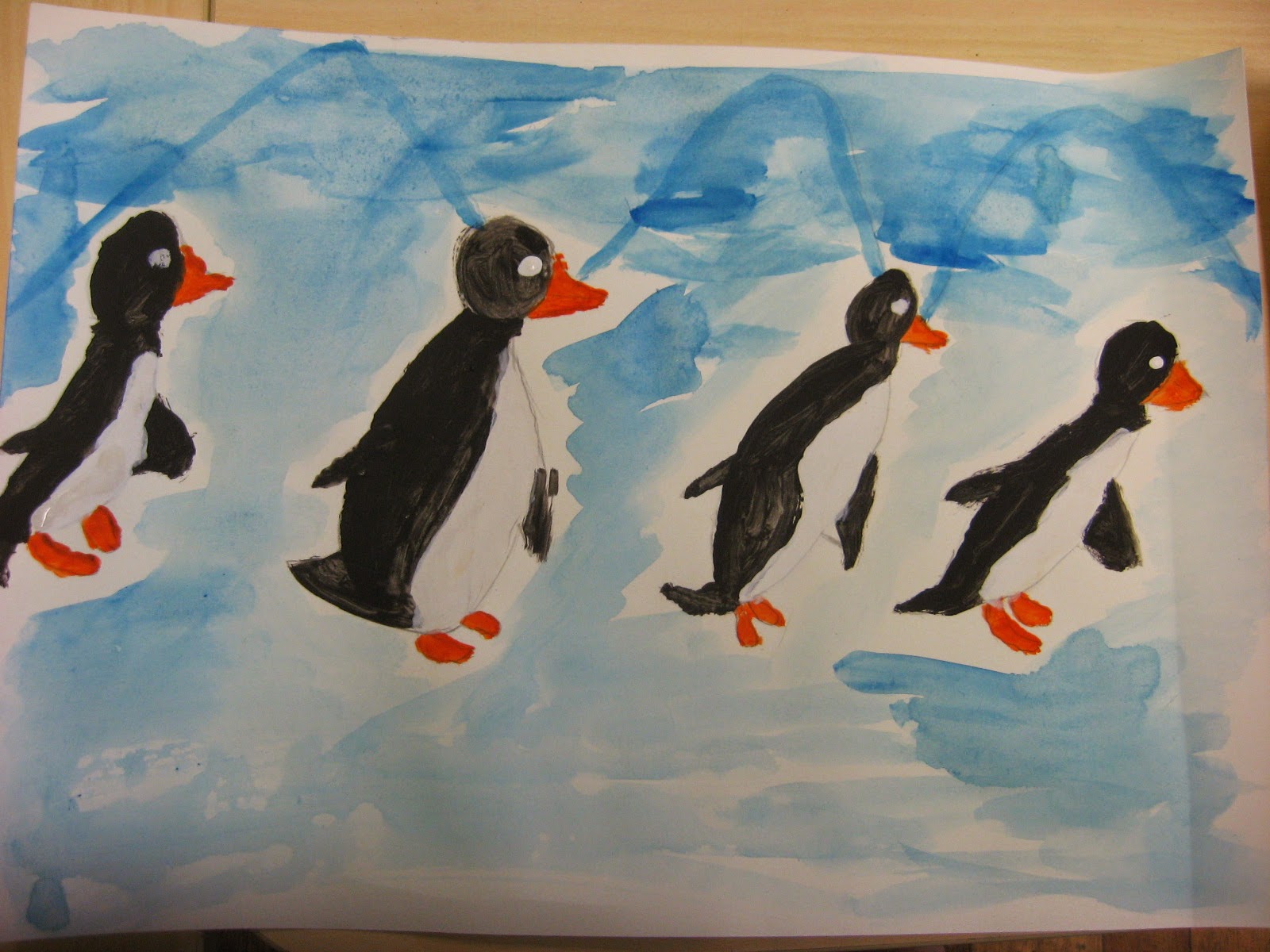 Kunst koolis: Pingviinid 8.klass
