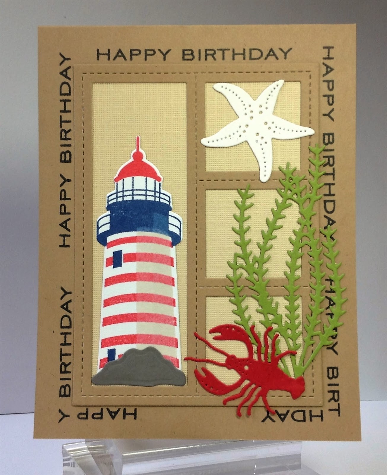 Crafting While I Wait: Nautical Birthday Cards