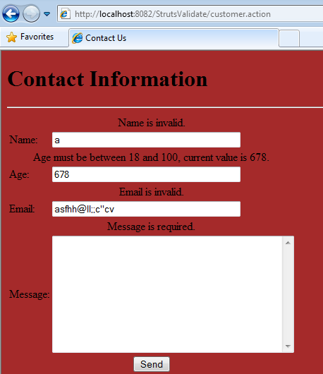 Technology Comes With Idea Validation Using Struts2 Framework And Xml File With Eclipse Indigo