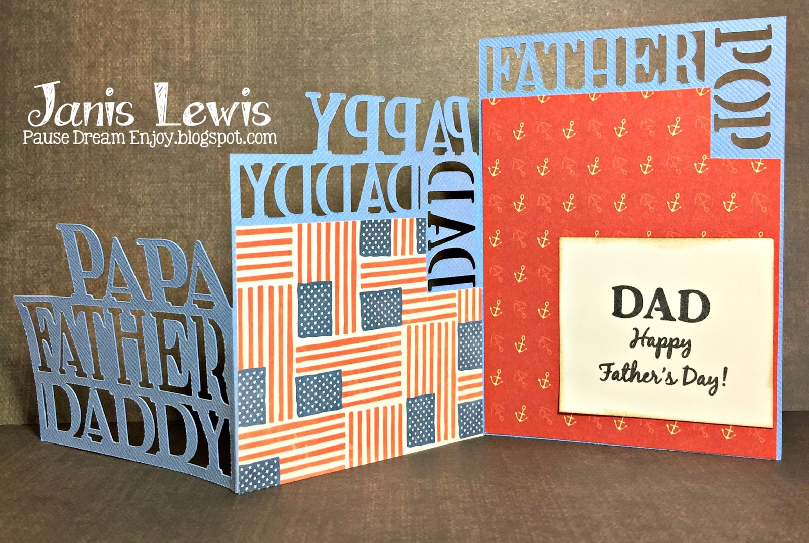 Pause Dream Enjoy: Tri-Fold Father's Day Card