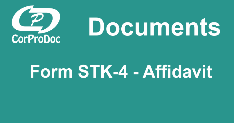 Form No STK-4 - Affidavit