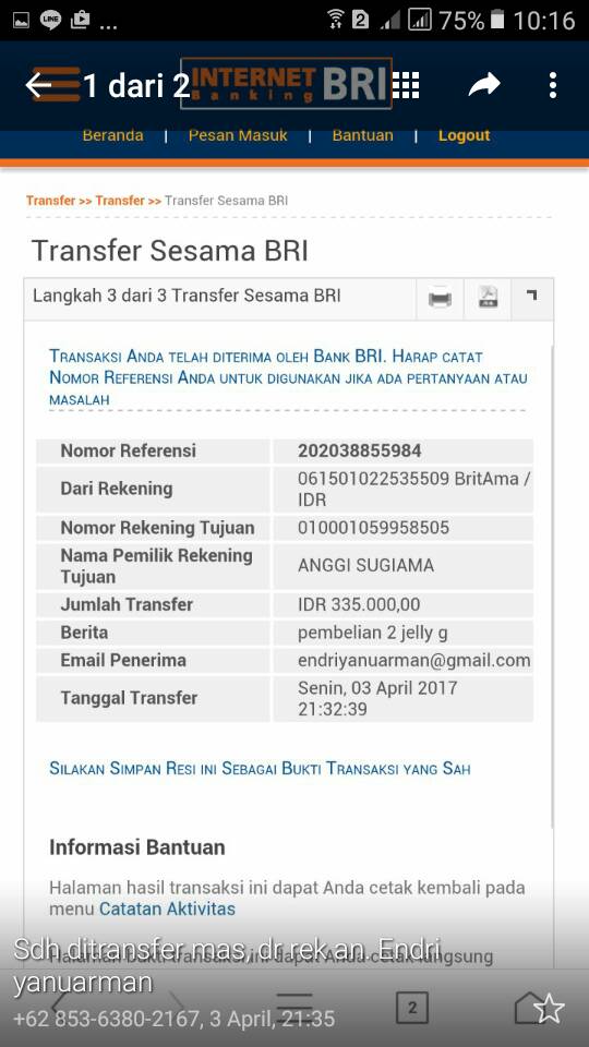 Bukti Transfer Pembayaran Asli - Qncasli.com