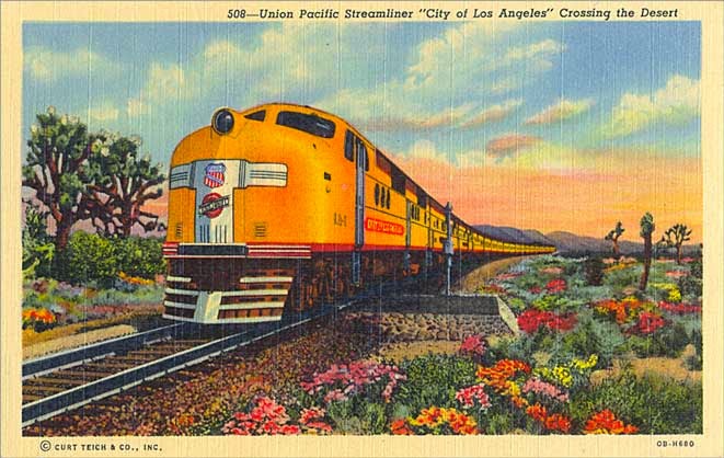 POSTCARDY: the postcard explorer: Union Pacific Streamliner "City of ...