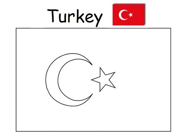 Geography Blog: Turkey Flag Coloring Page