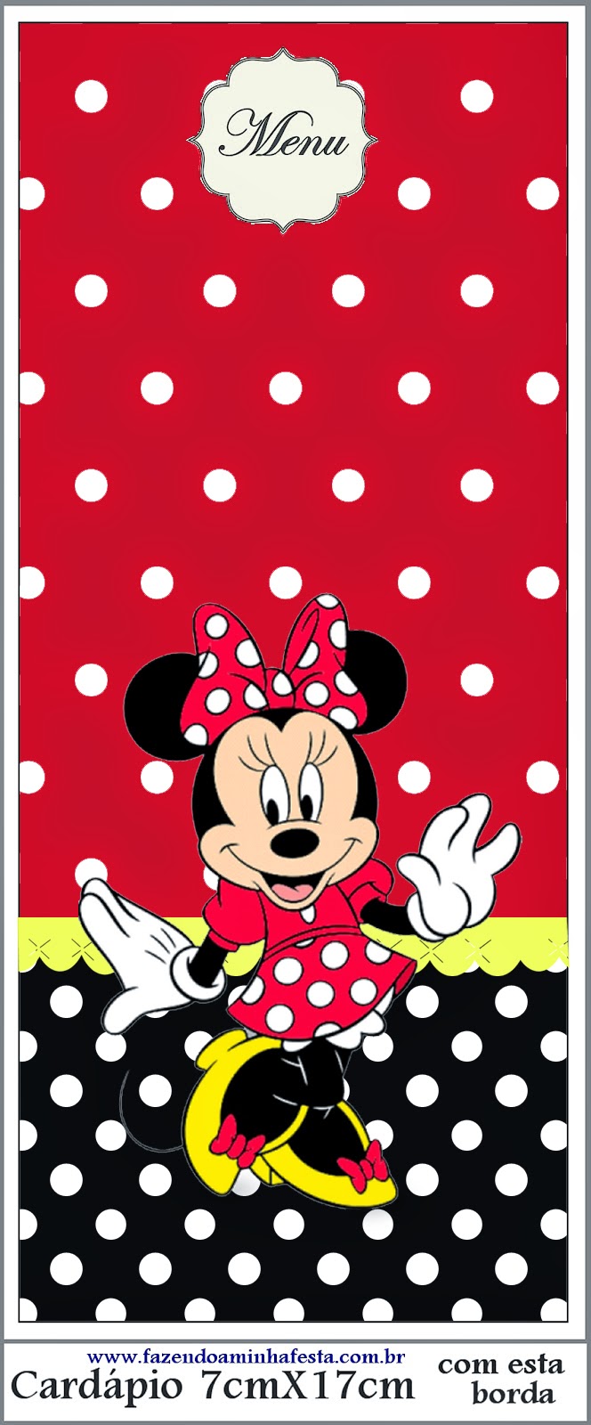Minnie Red, Black, Yellow and Polka Dots: Free Party Printables. - Oh ...