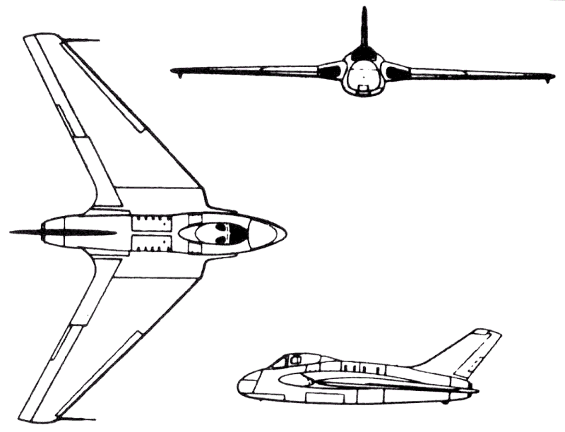 FDRA - Fuerza Aérea: Caza experimental: De Havilland DH 108 "Swallow"