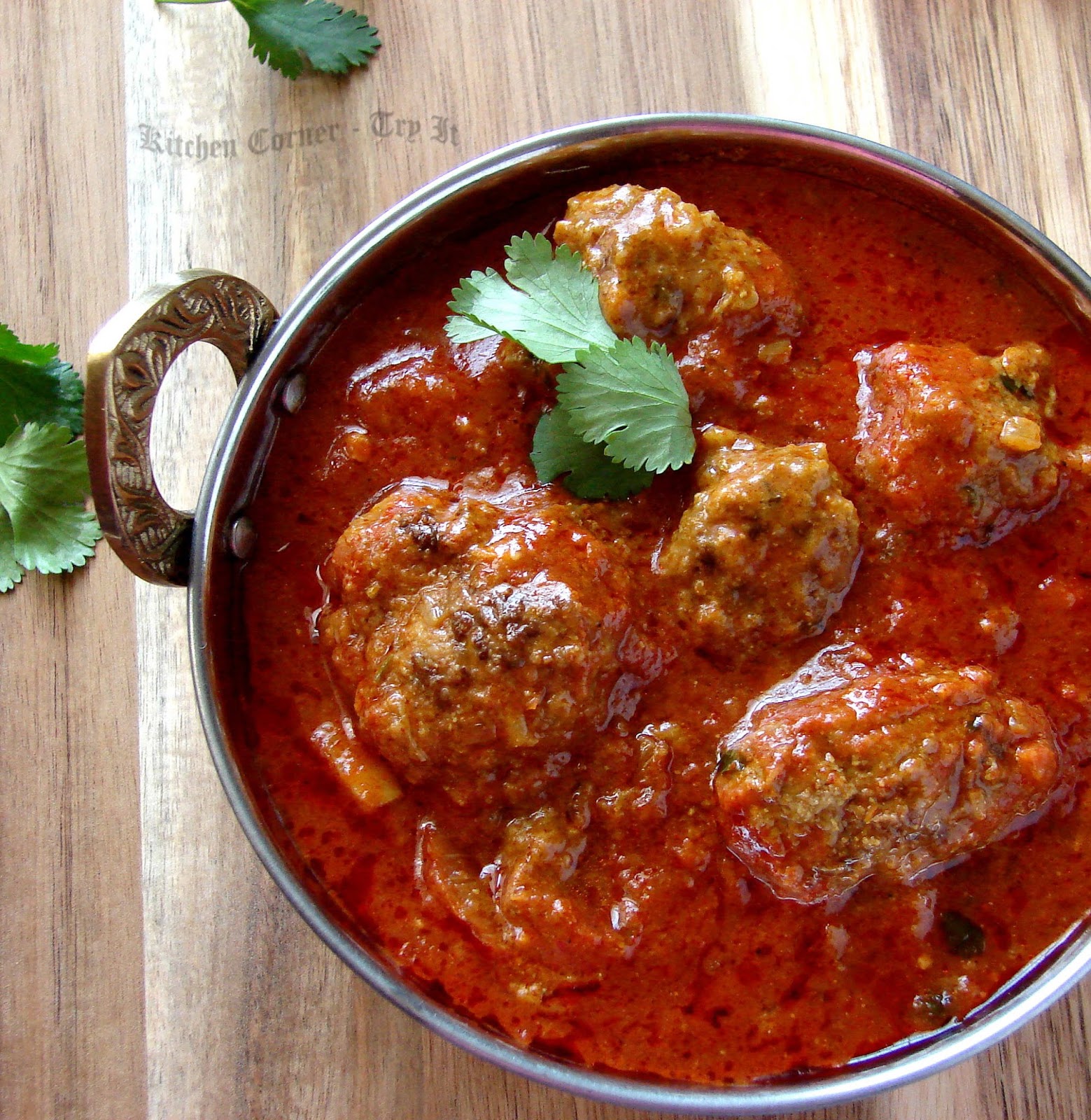 Meat Ball Curry/ Indian Spiced Kofta Curry- Delicious Tomato Gravy