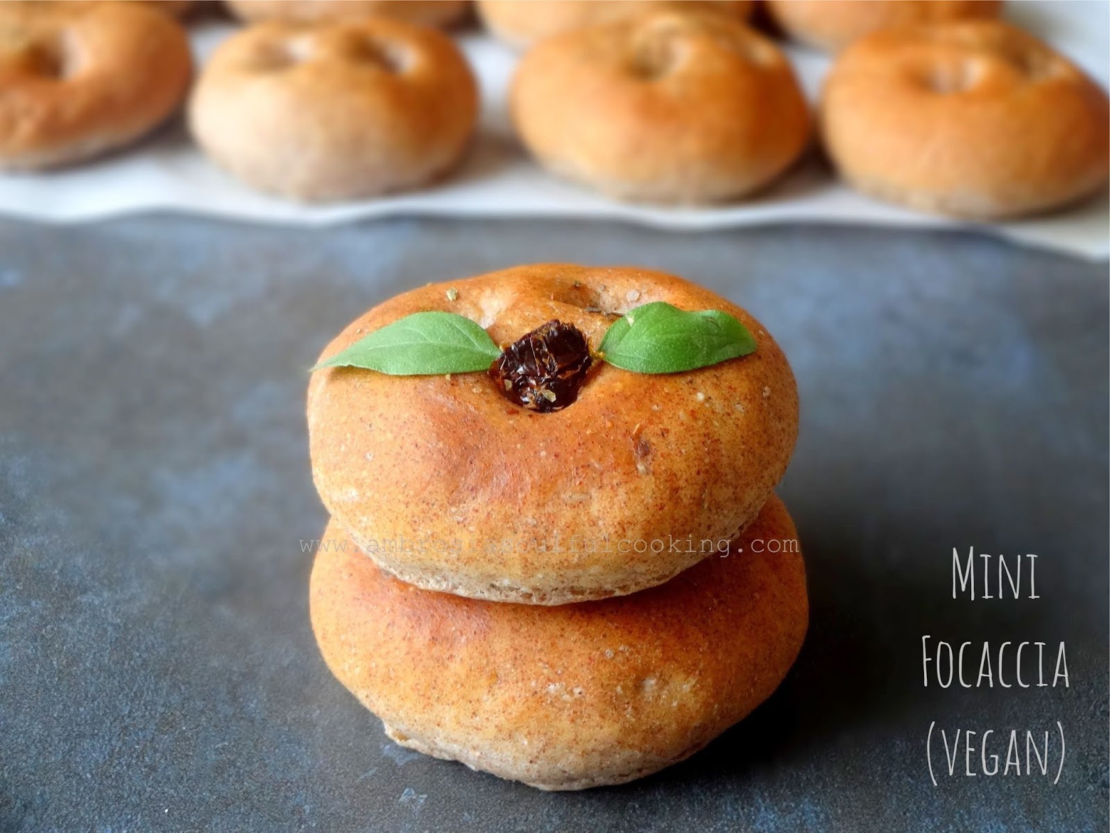 Ambrosia: Mini Focaccia | Focaccia Buns with Millet flour (Vegan)