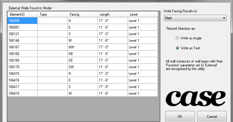 Revit Add-Ons: External Wall Directions (Free Case App for May 2012 ...