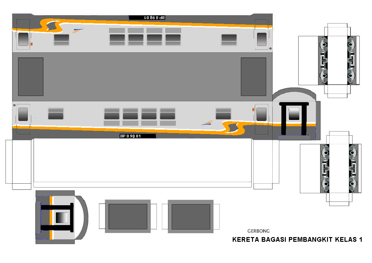 paper craft kereta api indonesia: Paper Craft kereta api indonesia