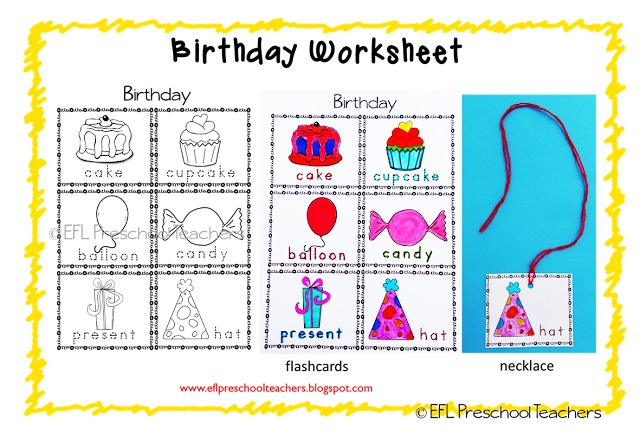 ESL/EFL Preschool Teachers: Happy Birthday Unit for ELL