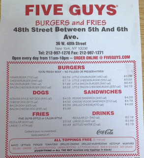Hawaii Mom Blog: Visit New York City: Five Guys Burgers and Fries