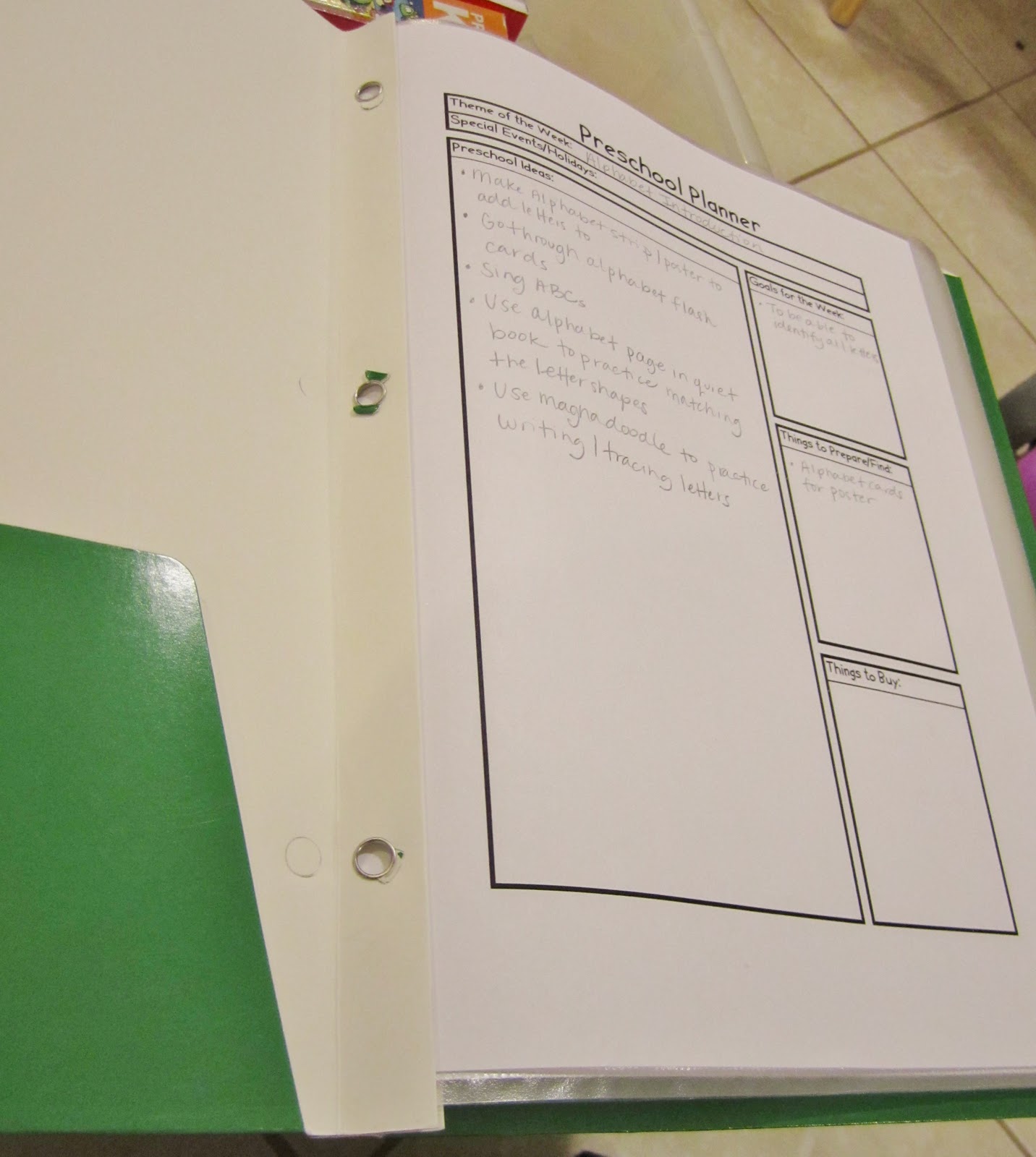 Life in the Motherhood: Preschool Planning & Filing System