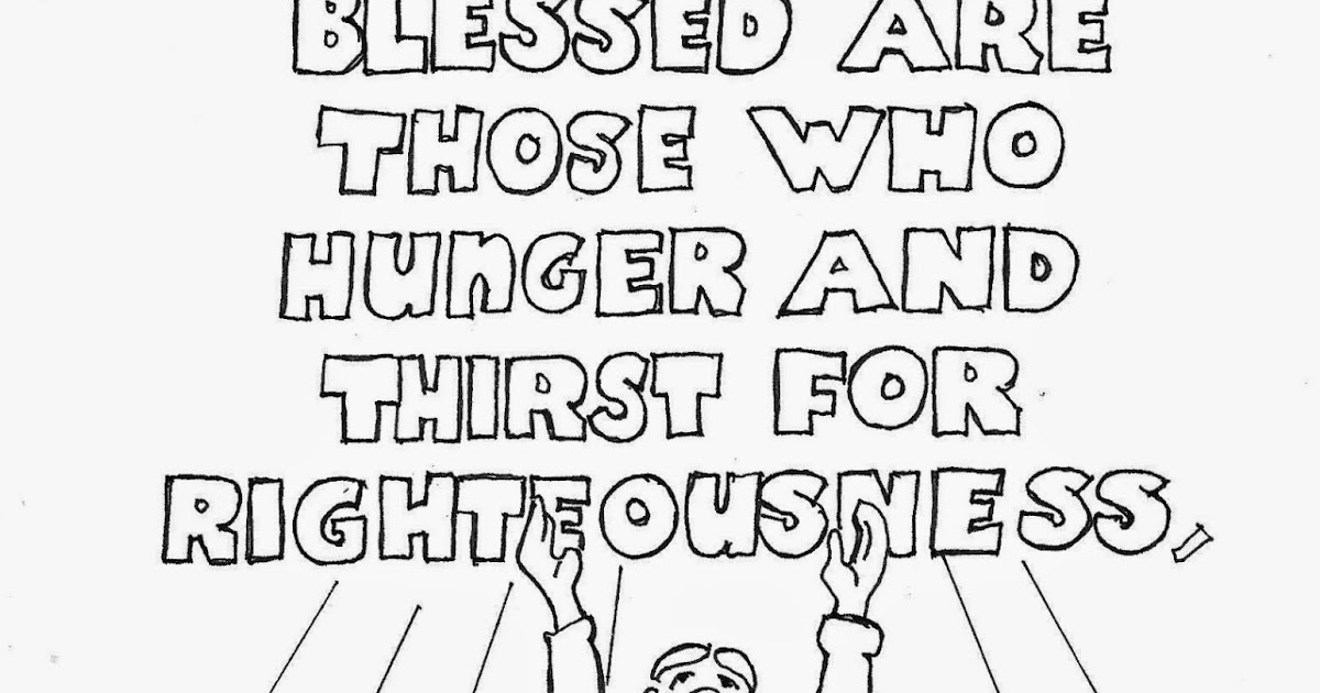 Coloring Pages for Kids by Mr. Adron: Blessed Are Those Who Hunger for ...