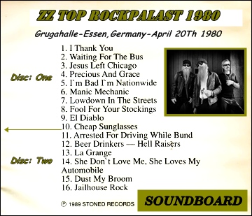 CLASSIC BOOTLEGS: Rockpalast 1980 - Z Z TOP