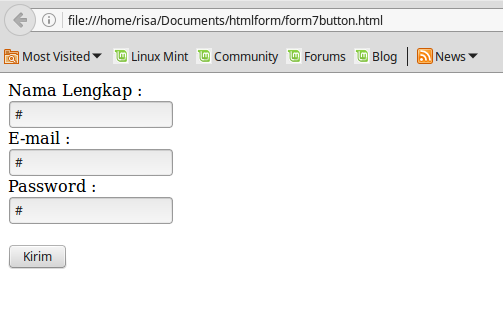 Belajar HTML part11 - Membuat FORM - Risanurhaeni