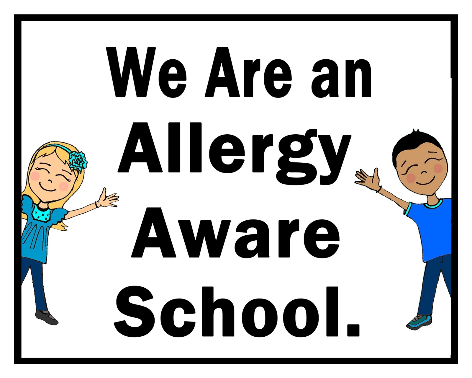 Thriving With Allergies: Peanut, tree-nut free classroom poster, Food ...