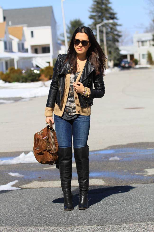 Jeans and Boots: Streetshots, Lookbook, Chictopia - Leather Jackets ...