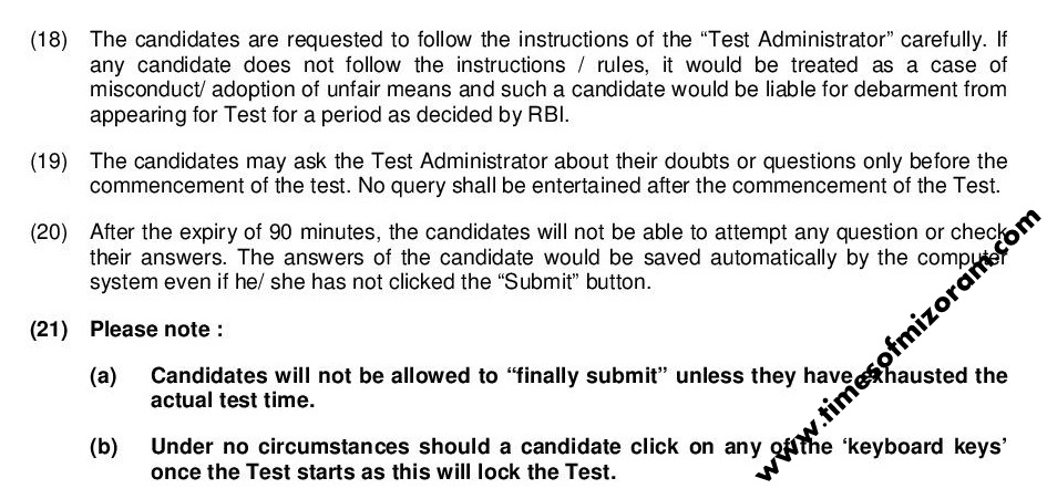 RBI OFFICE ATTENDANT (CLASS IV) CALL LETTER: Download A Theih Ta ...