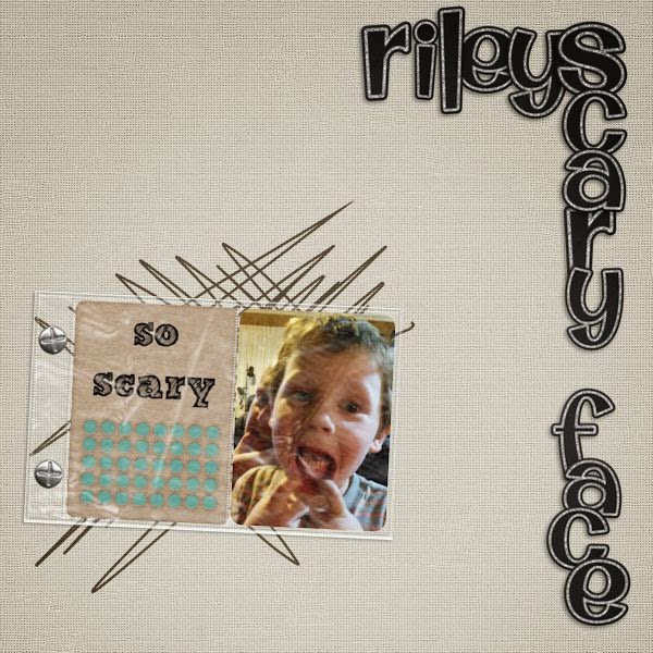 Riley's Scary Face - KayCee Layouts & Designs