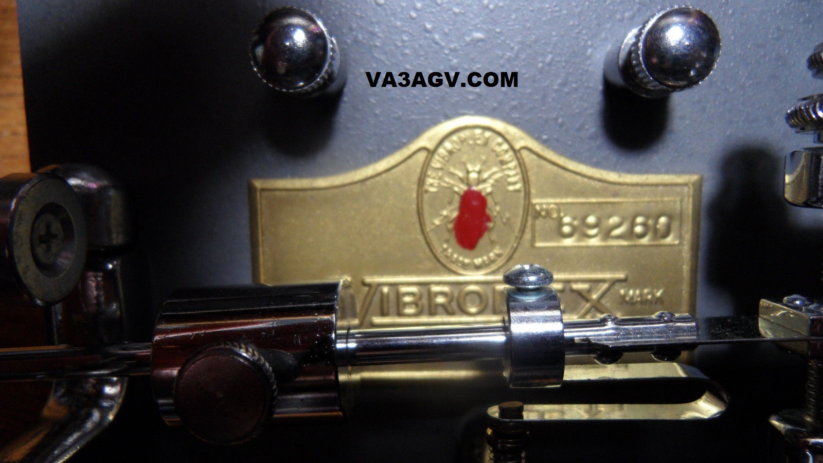 Morse Code CW Key Telegraph (Straight) : Vibroplex Telegraph Bug Key