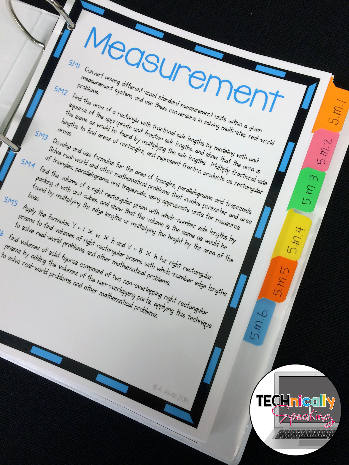 How I Organize My Math Curriculum Binders | Technically Speaking with Amy